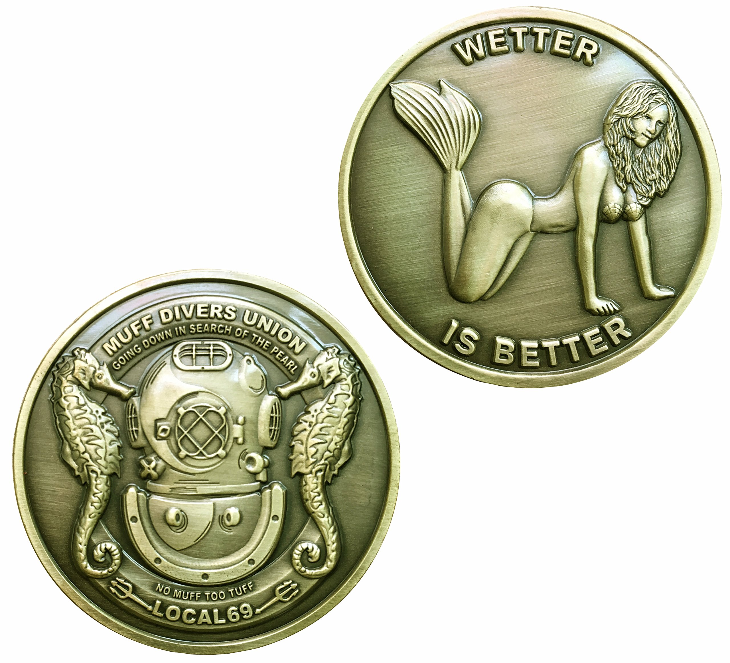 Thompson Emporium Wetter is Better Good Luck Heads Tails Challenge Coin