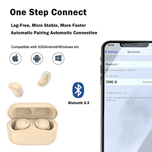 Sleep Earbuds for Side Sleepers Invisible Earbuds for Sleeping Smallest Sleep Buds Tiny Mini Small Discreet Bluetooth Earpiece Wireless Hidden Headphones Work Sports Black