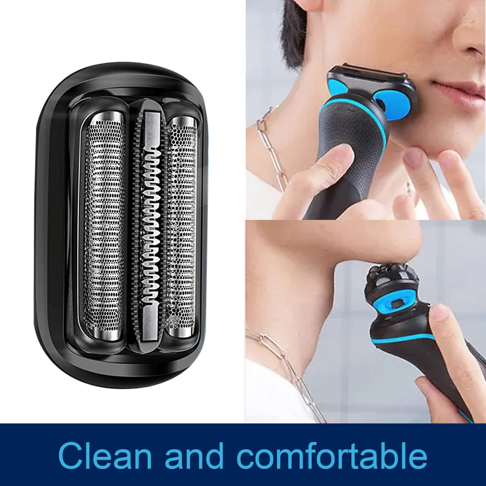 Series 5/6 53B Shaver Foil & Cutter Replacement Part for Braun S5 Replacement Head - Compatible with New Generation Braun Razors Braun 5020s, 5018s, 5050cs, 6020s, 6075cc (1pack)