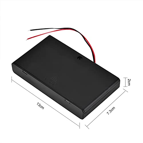 plplaaoo 8pcs AA Battery Holder, Battery Holder with Cover & Power Switch,12V AA Battery Holder Battery Storage Box, 8 AA Battery Holder,5.12x2.87x0.79 in, Battery Holder AA Battery Holder 12v AA