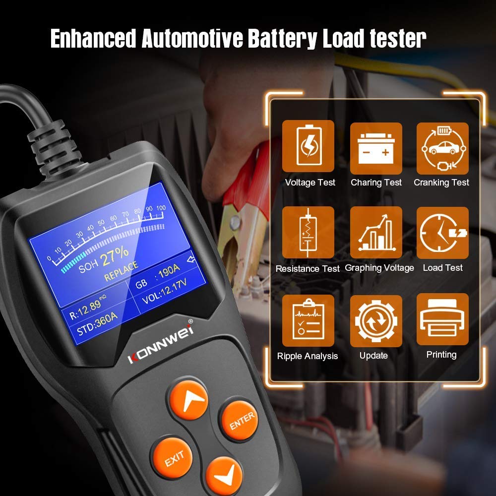 KW600 Battery Tester + KW850 OBD2 Scanner