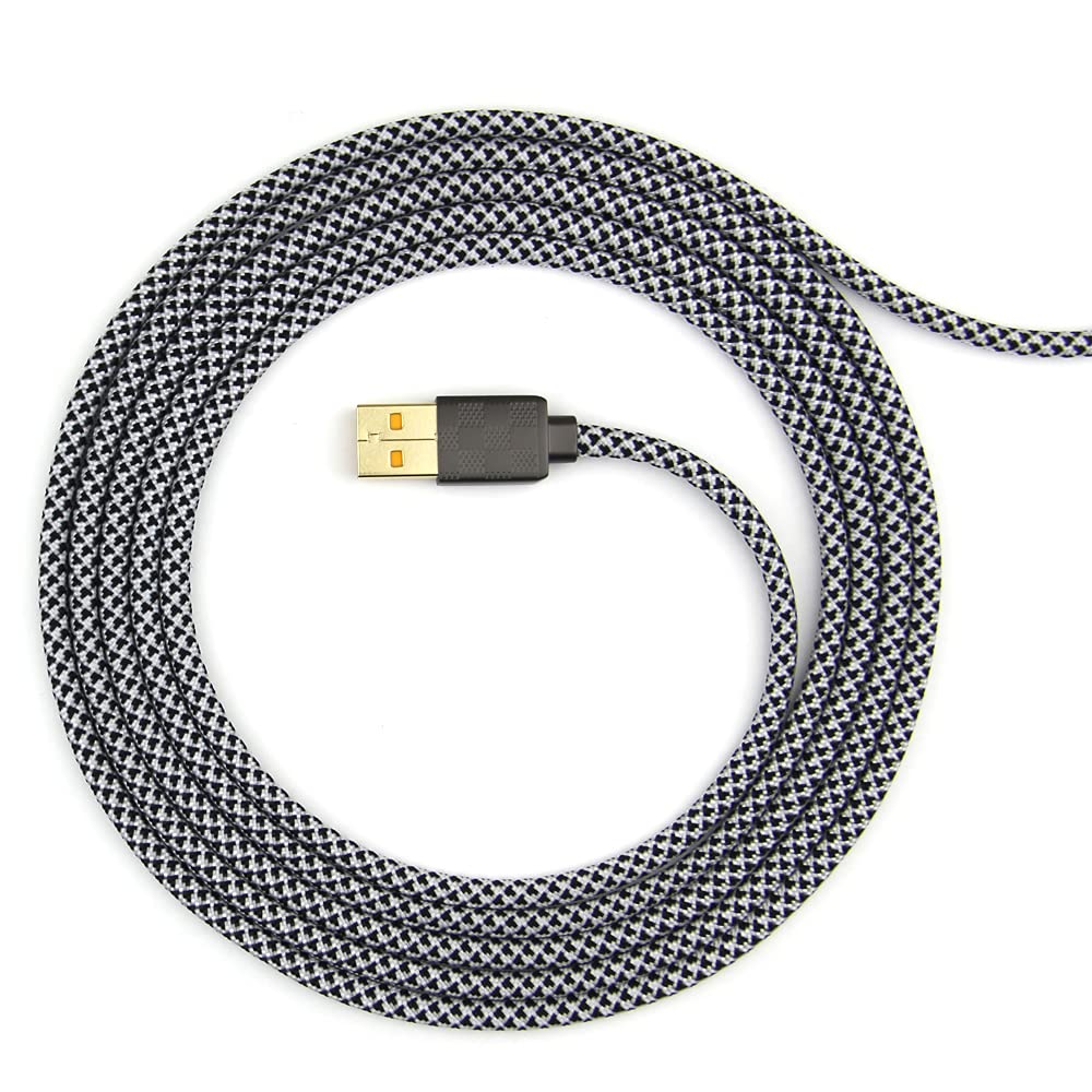 Paracord Mouse Cable for Gaming Mice - for Pwnage Symm 2 (Black Diamond 81)
