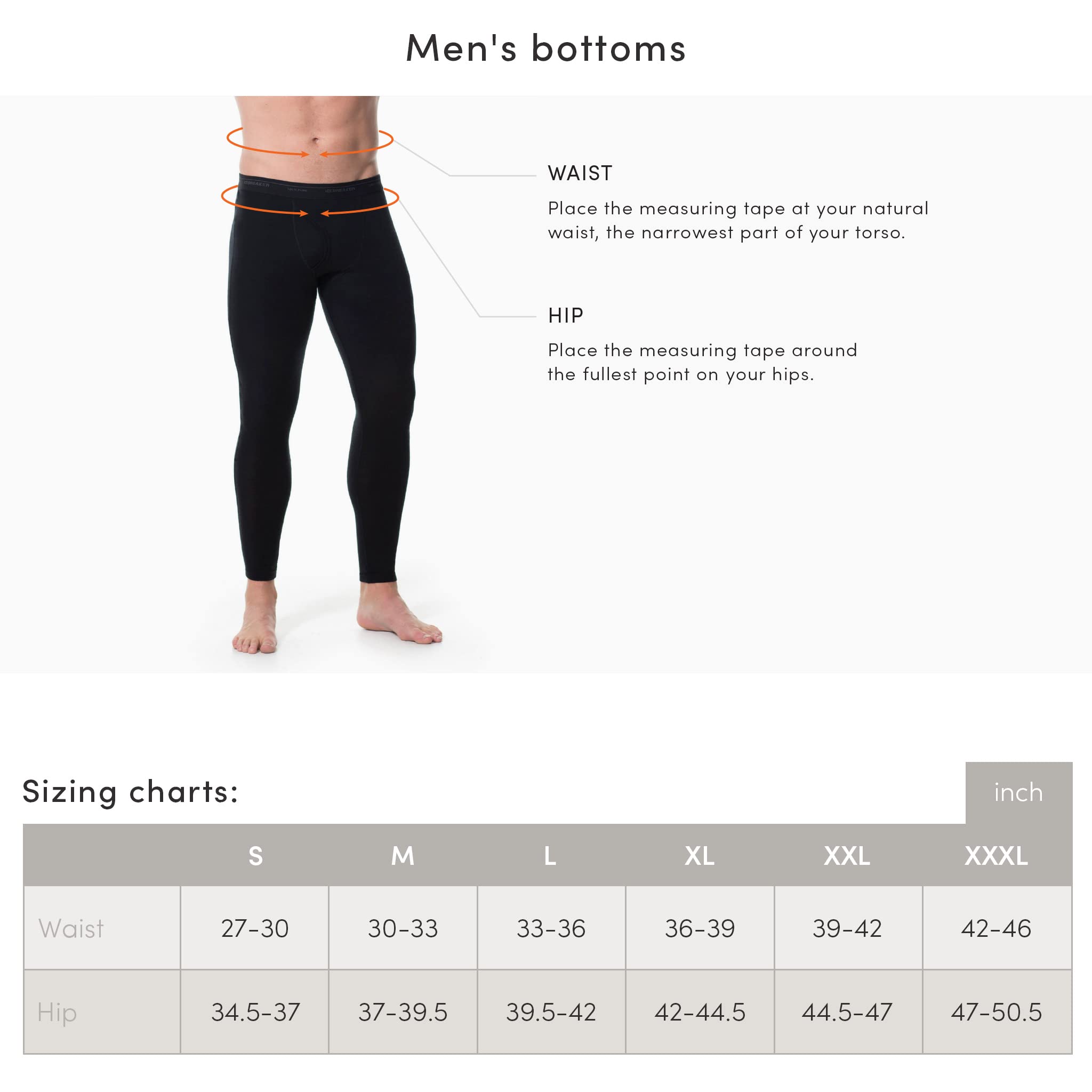 Icebreaker Merino Wool 175 Everyday Men’s Cold Weather Leggings with Fly - Thermal Underwear for Men with Contoured Slim Fit - 100% Merino Wool Base Layer - Premium Long Johns - Black - Large