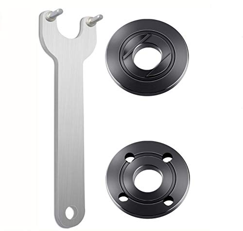 Podoy Grinder Flange Angle Wrench Spanner Metal Lock Nut for Compatible with Milwaukee Makita Bosch Black & Decker Ryobi 193465-4 4.5" 5" 5/8-11
