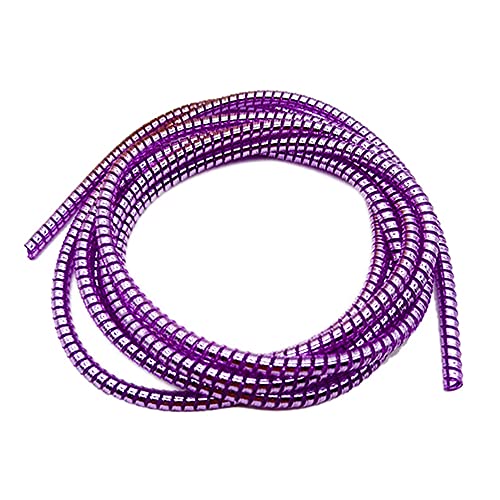 Spiral Cable Protector Sleeve Saver USB Charging Cable Cover Cord Rope Wrap Strain Relief Anti-Fracture Management Winder(Purple)