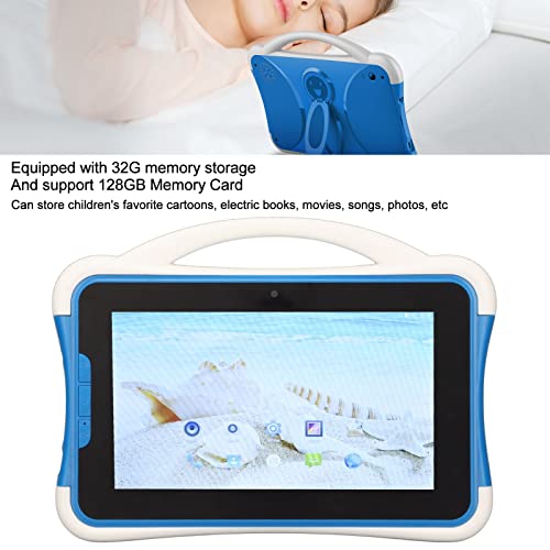 RongM Children Tablet, 5G WiFi Kids Learning Tablet 3G Network Support 1GB Plus 32GB for Girls for Boys US Plug