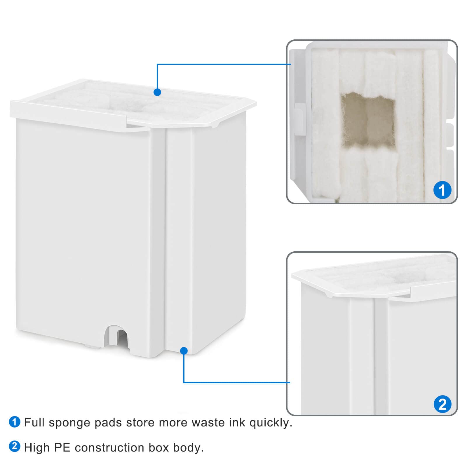 SubliPlus+ Waste Ink Pad Replacement Maintenance Box for EPSON Ecotank ET-2720 ET-2803 ET-2800 ET-2711 ET-4700 etc.