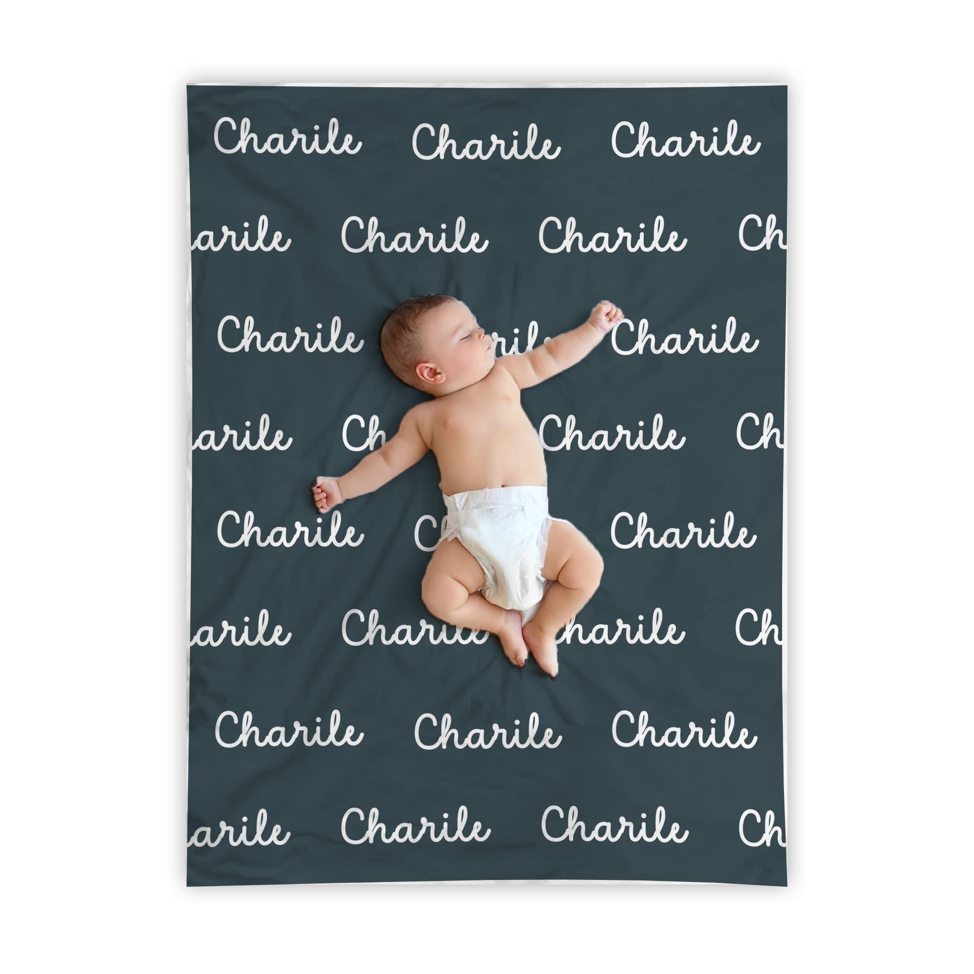 Personalized Baby Blanket with Names - Custom Baby Blanket for Boys & Girls - Customized Baby Blanket for Newborns Made of Soft Flannel for Gift, Swaddle, & Wrap - Personalized Name Blanket (30x40)