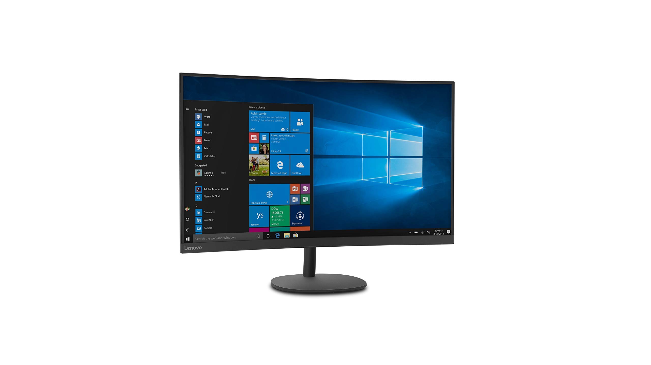 Lenovo 66A5GCC1US C32qc-20 31.5-inch QHD Curved Monitor