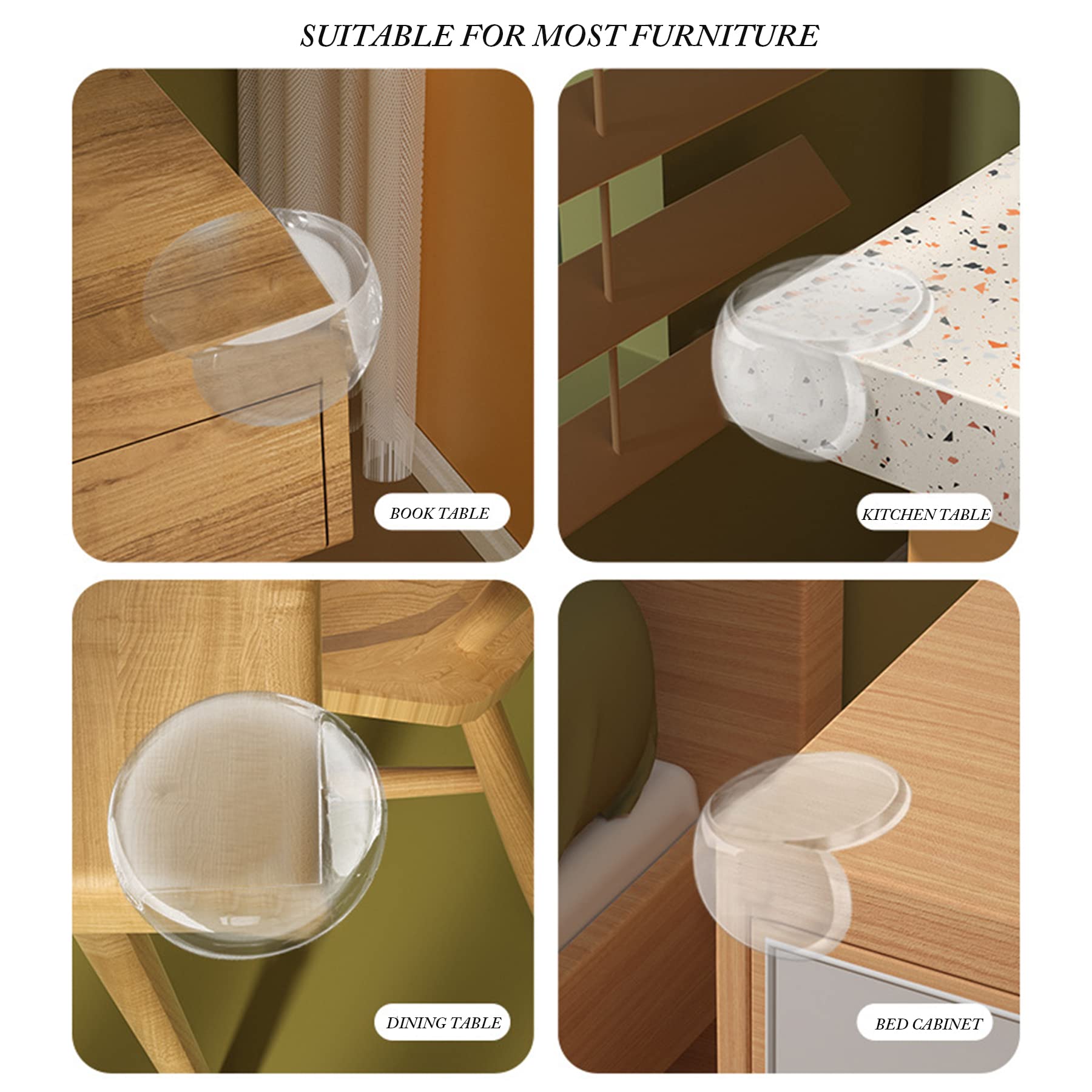 NHKRTE Corner Protector for Baby,Child Safety Protectors for Home,Baby Proofing Edge Guards Bumpers & Cushion to Cover Sharp Furniture,Coffee Table,Fireplace,Glass Table,Clear &Transparent(12 Pack)