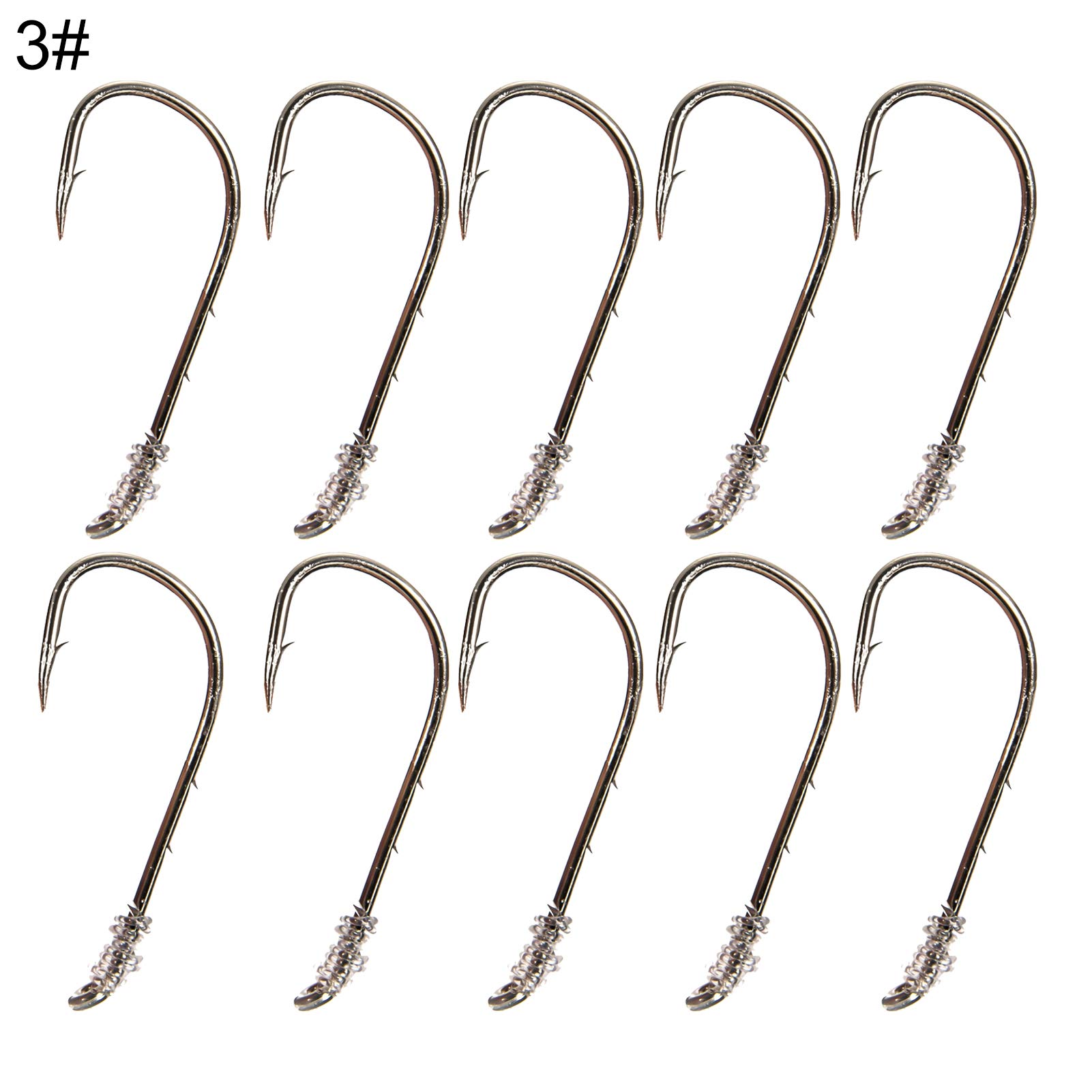 mogen886 10Pcs Fishhook Mini Anti-Corrosion Carbon Steel Fish Hooks Fishing Accessory for Fishing Outdoor 03