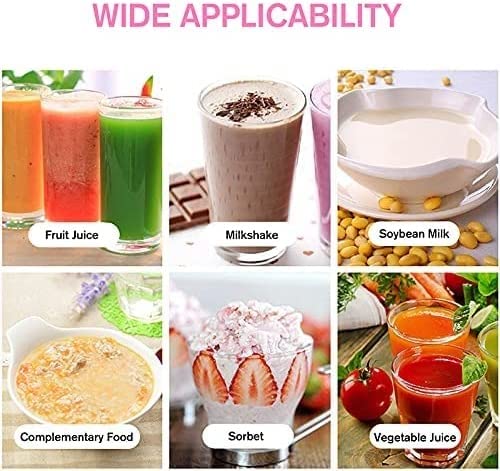 MXJCC Mini Blender, Personal Countertop Blender for Milkshakes, Fruit and Vegetables Drinks, Smoothies, with Stainless Steel Blades Travel , Blending Bottle (Color : White)