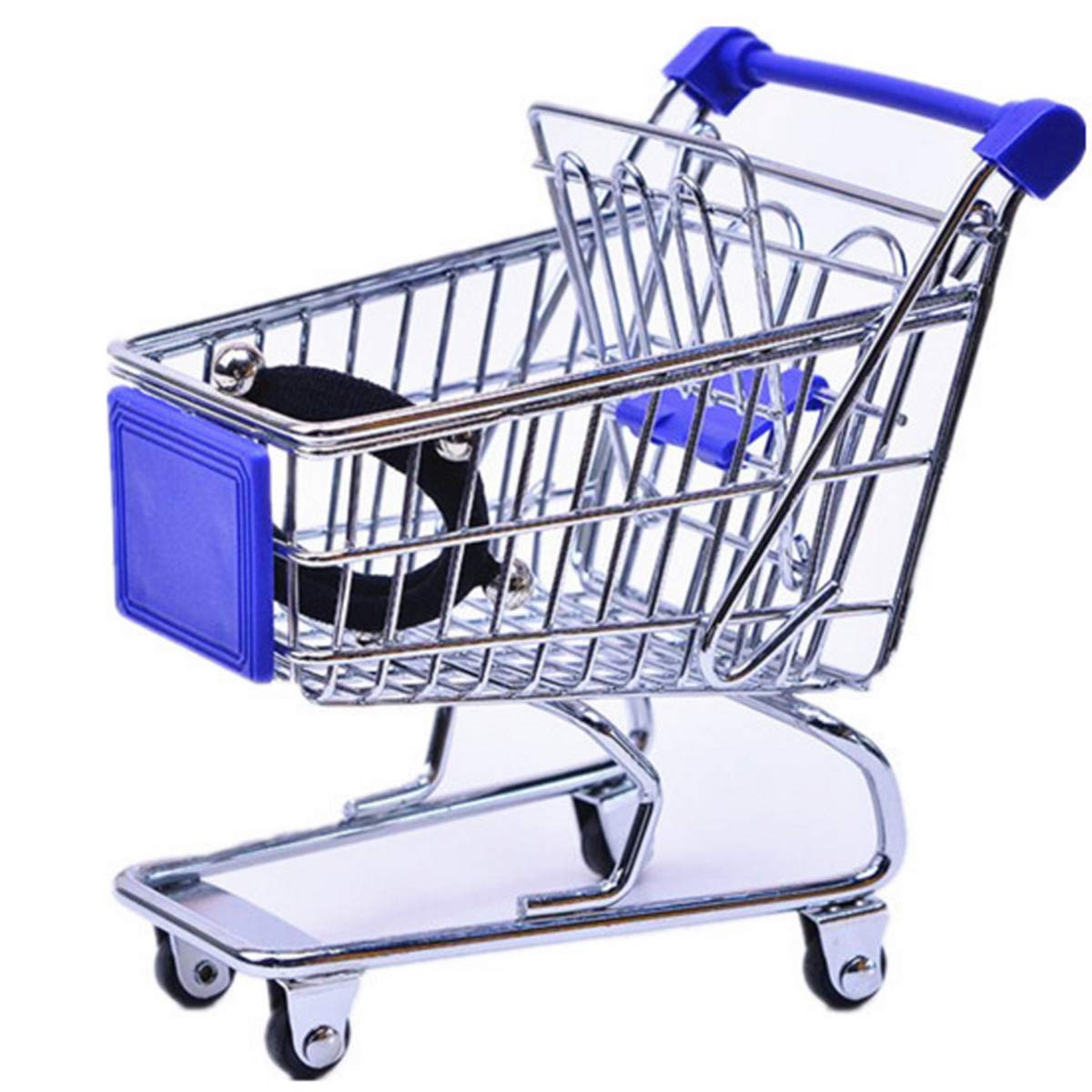 Mini Supermarket Handcart,4 Pack Supermarket Handcart Shopping Utility Cart Mode Storage Toy (Pink,Yellow,Red,Blue)