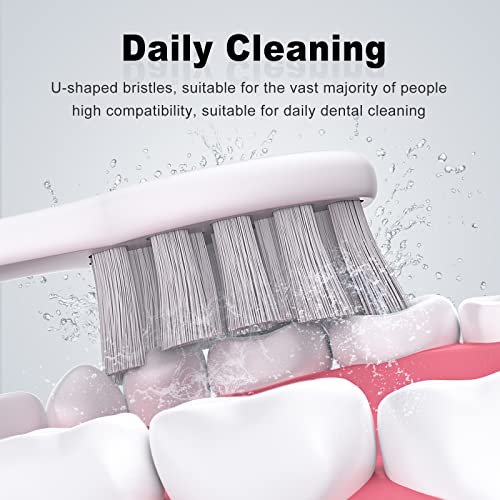 SARMOCARE Electric Toothbrush Replacement Head 6 Pack, Soft Brush Head, White