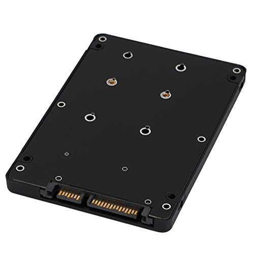 Ranen Mini Pcie mSATA SSD to 2.5 inch SATA3 Adapter Card with Case 7 mm Thickness Black