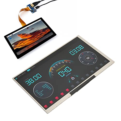 Portable Monitor, 170 Degree Viewing Angle Backlight Control 1024x600 IPS Display Integrated for Electronic Sentry for Smart Home
