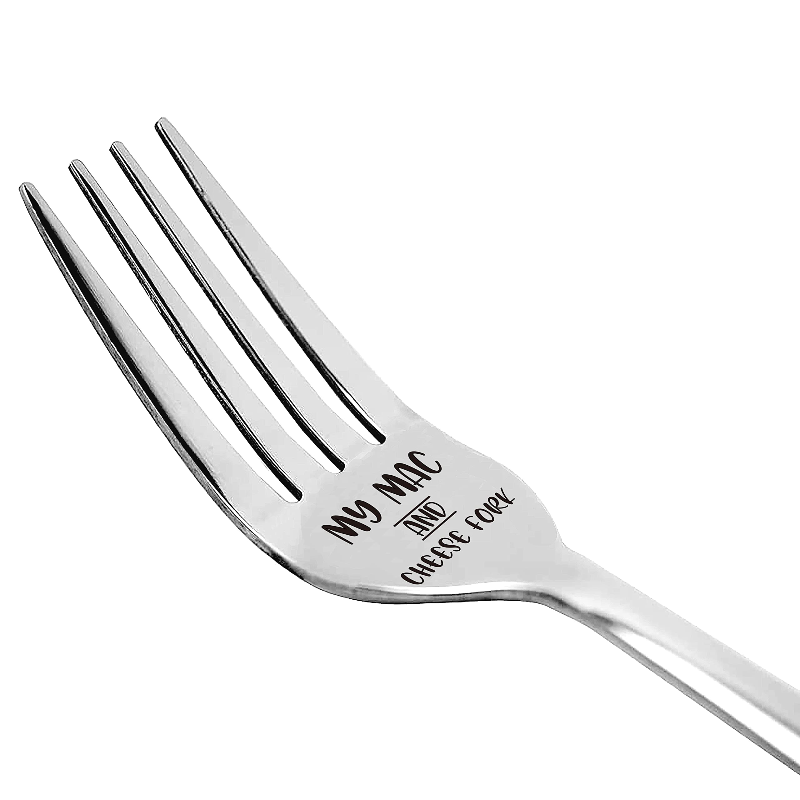 My Mac and Cheese Engraved Stainless Steel Fork, Gift for Sister Friend Colleague Mac Cheese Lovers Birthday Christmas Thanksgiving Graduation Gifts