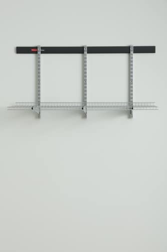 Rubbermaid Fasttrack Starter Kit for Garage, Shelves, Black, Garage Organization System Space Saving
