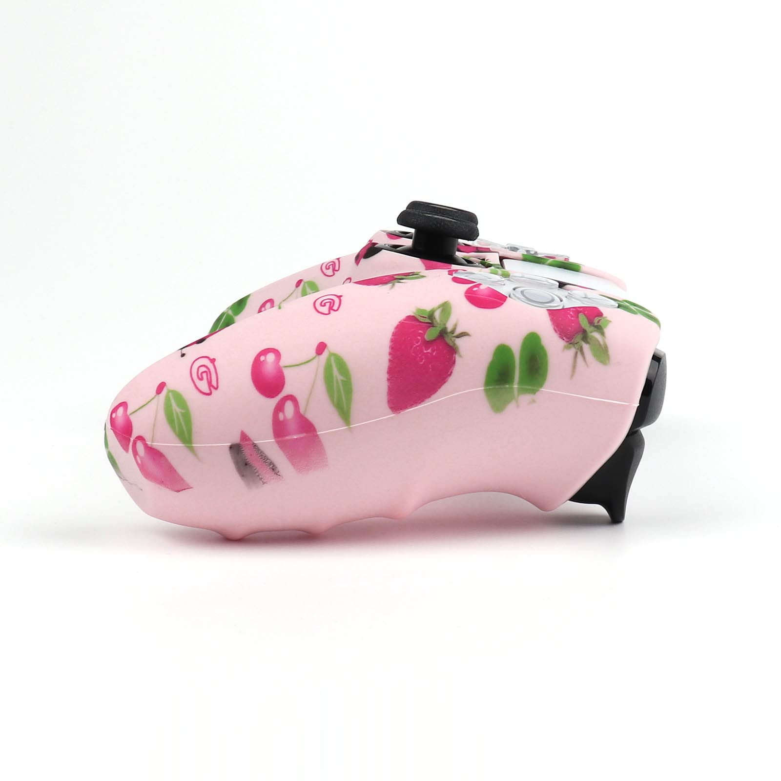 Pink Controller Skins for PS5 RALAN, Fruit Silicone Controller Cover Skin Protector Compatible with PS5 Controller with 2 Cute Thumb Grips Caps