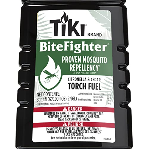 TIKI Brand BiteFighter Mosquito Repellent Torch Fuel for Outdoors, 100 oz, 1216155