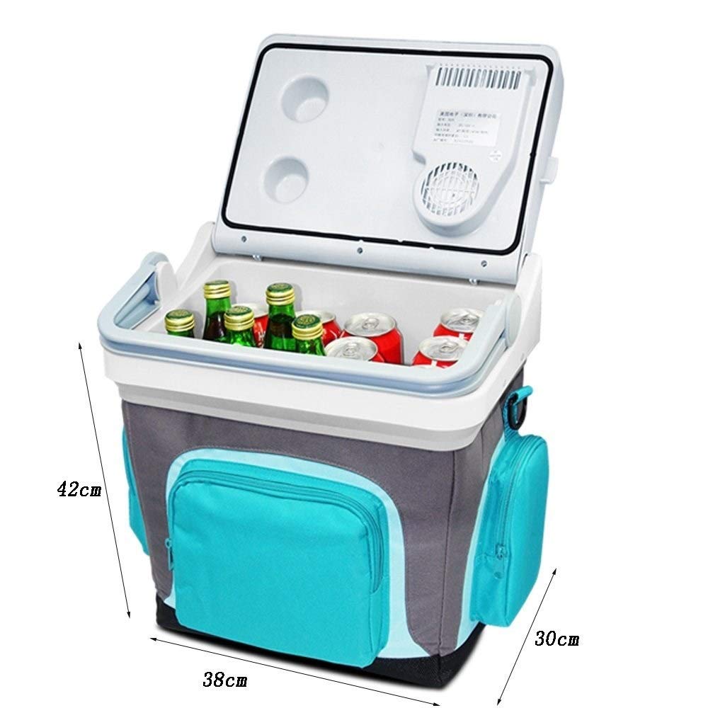 HIZLJJ Mini Fridge Cooler and Warmer,24L Portable Compact Personal Fridge,AC/DC Thermoelectric System,Friendly for Home,Office and Car