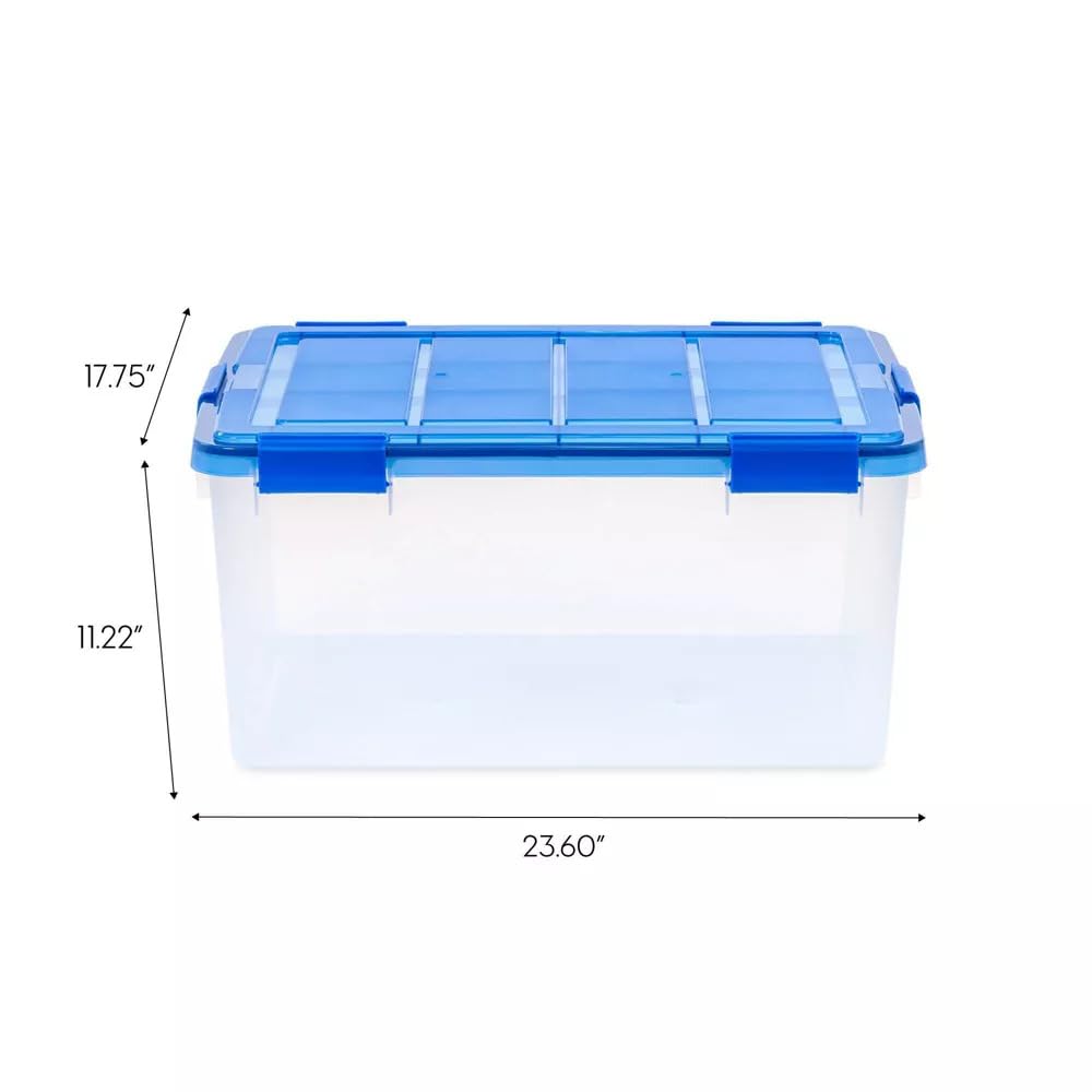K&J CHIPMUNK 60qt WeatherPro Plastic Storage Bin 4Pcs