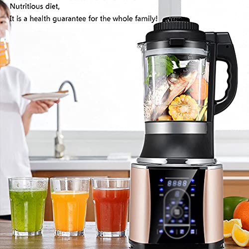 Professional Countertop Blender with 1000 watt Base, Smart Touch Panel Wall Breaking Machine,1750ml for Frozen Drinks and Smoothies Thickened Glass,Overheating Protection(2 Colours) ZJ666