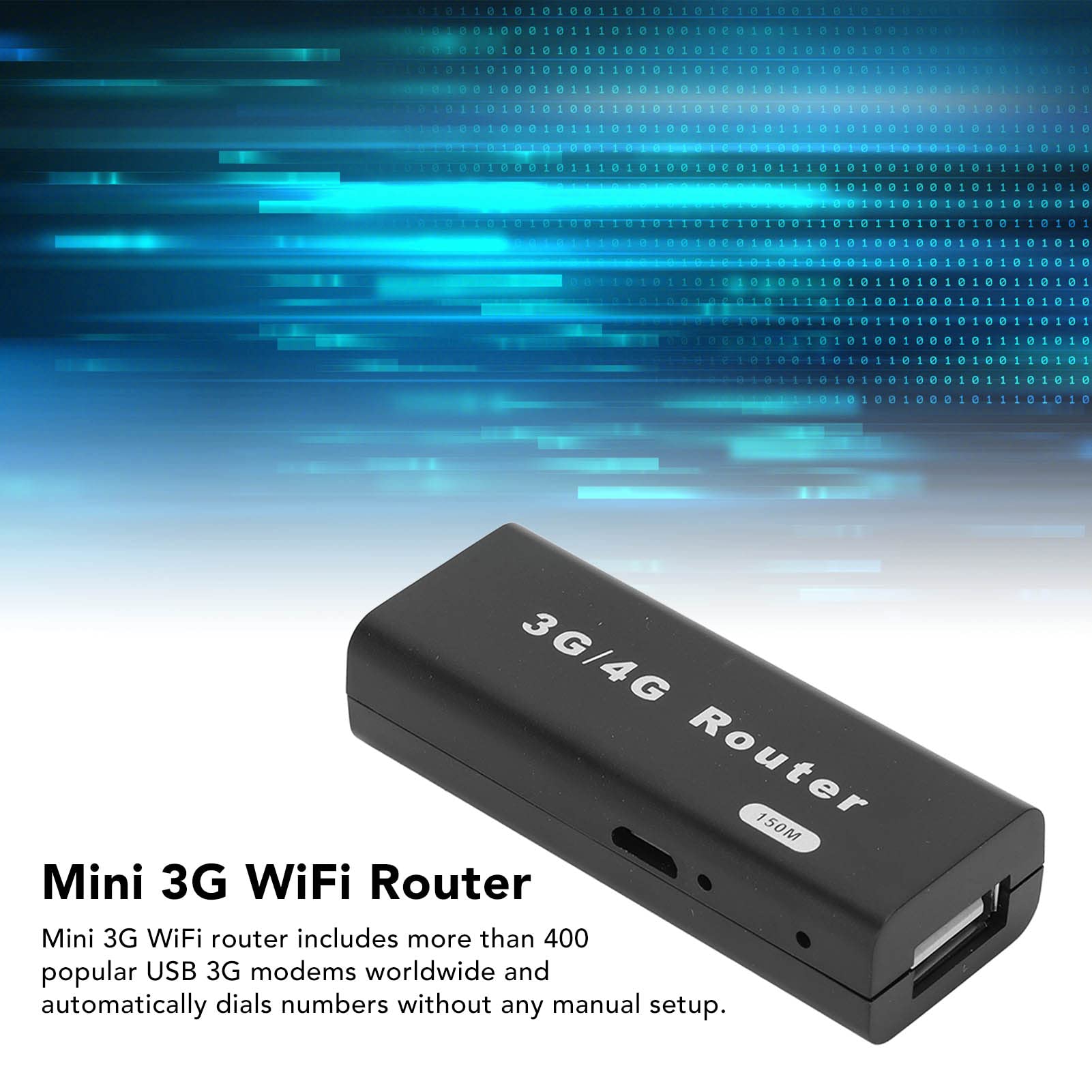 Mini Router, USB 3G Modems RJ45 USB Network Card Adapter 802b G N Standard Mini 3G WiFi Router for Computer