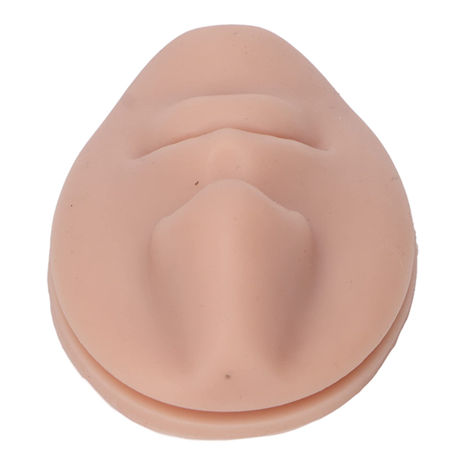 Piercing Practice Model, Reusable Flexible Elastic Silicone Nose Model for School (Medium Skin Color)
