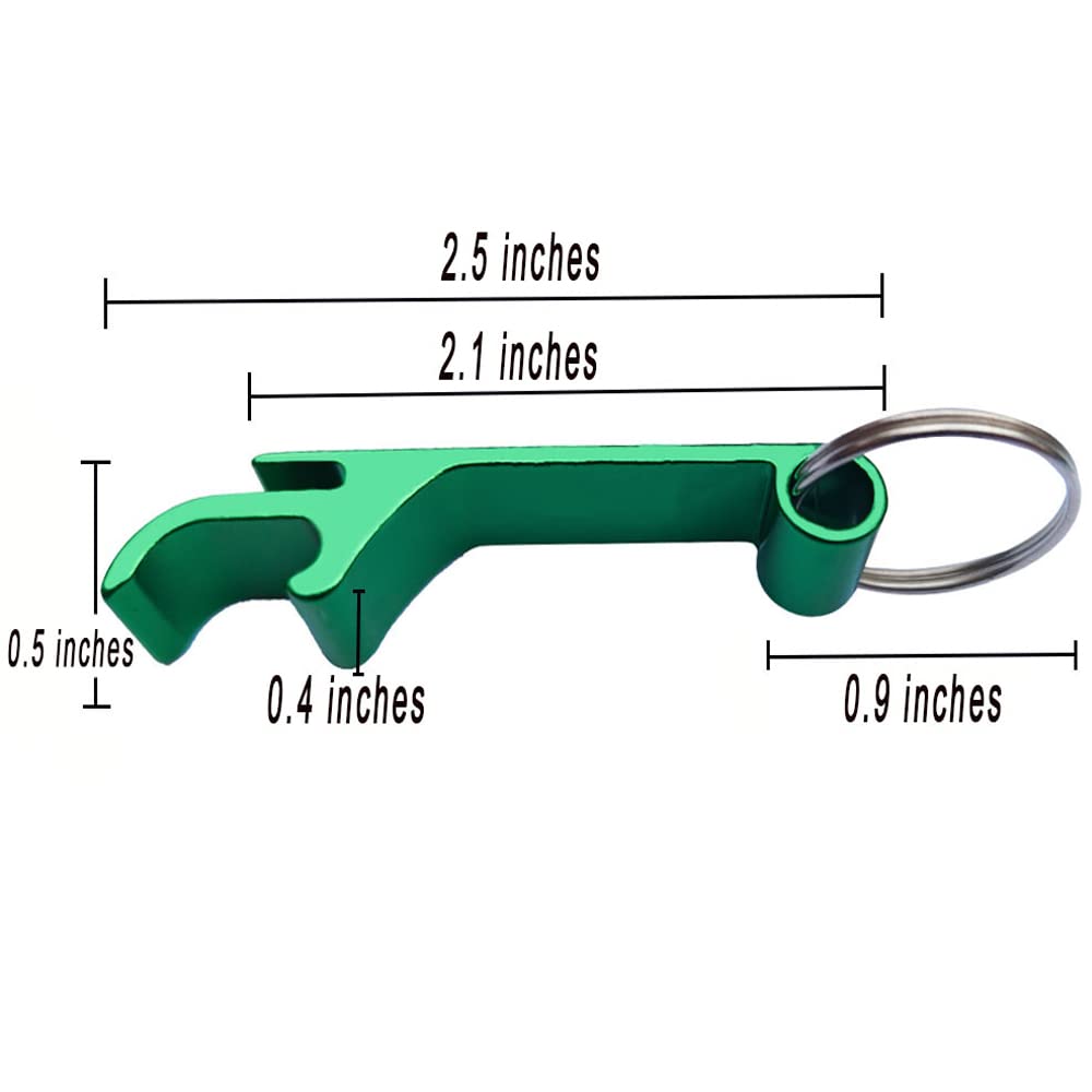 MTOMDY 200 Pieces Colored Aluminum Bottle Opener,Soda Beverage Beer Bottle Opener Keychain,Bottle Openers Aluminum Beer Bottle Opener Claw Beverage Keychain Ring for Kitchen/Wedding/Bar/Party