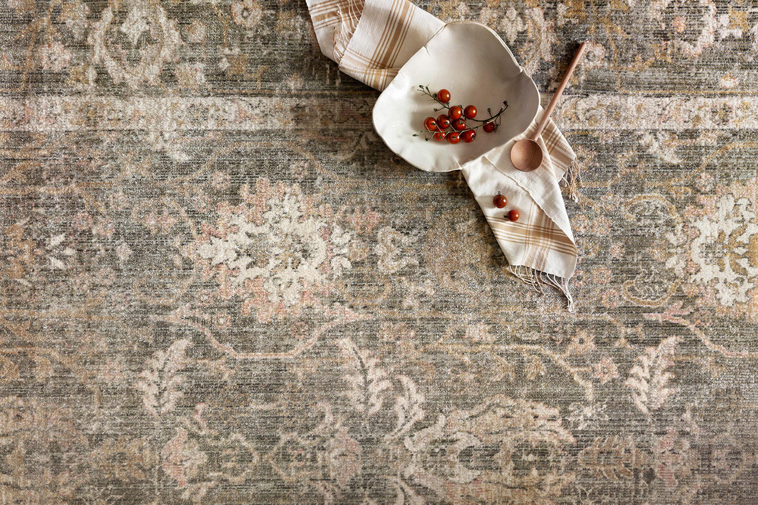 Loloi Chris Loves Julia x Rosemarie Collection ROE-01 Area Rug 7'-10" x 10' Sage/Blush Rectangular