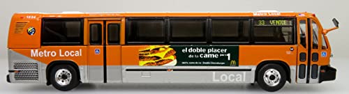 RTS TMC Transit Bus LA Metro-Los Angeles, California 1/87 Scale-HO Scale 5" Long Iconic Replicas