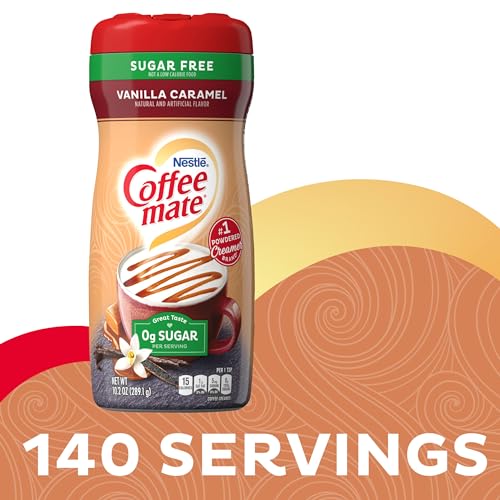 Nestle Coffee Mate Coffee Creamer Sugar Free Vanilla Caramel, Pack of 6