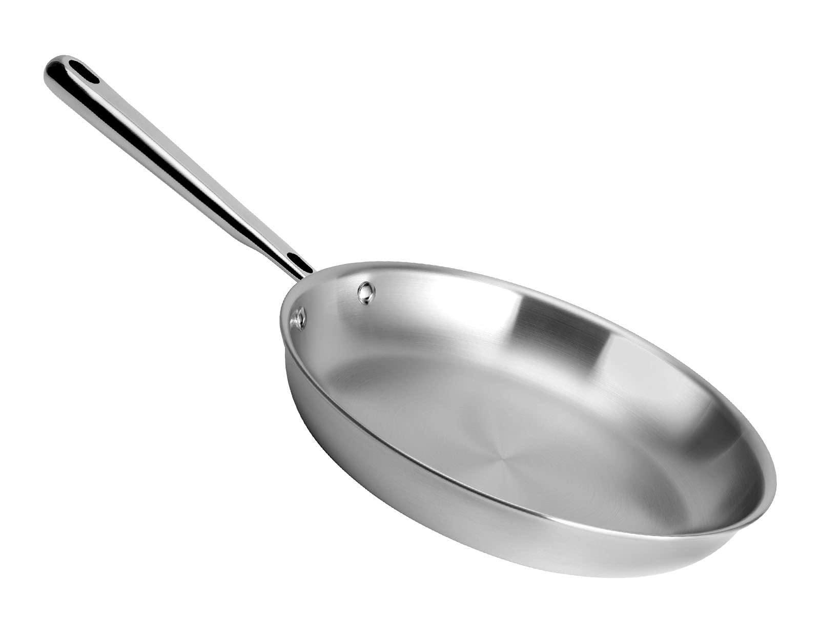 Misen Stainless Cookware Bundle - 10" 5-ply Pan, Fish Spatula, Stainless Steel Tongs - Heat Retention - Stay-Cool Handle - Kitchen Tongs with Silicone Tips - Ergonomic Design - Versatile Set - Gray