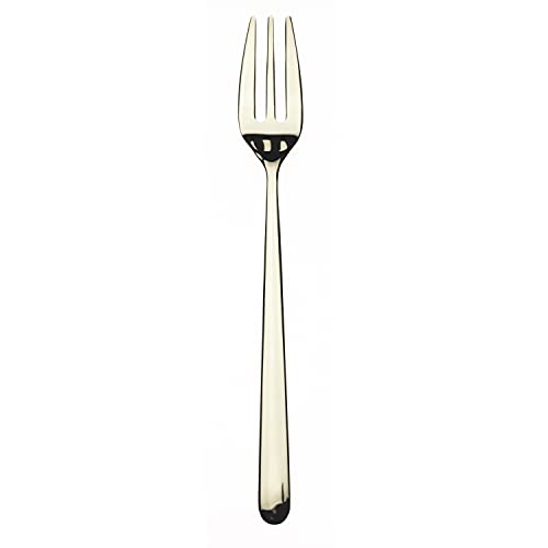 Mepra Linea Champagne AZC10991140 Serving fork, [Pack of 12], 19.1cm, Silver Polished, Dishwasher Safe Tableware