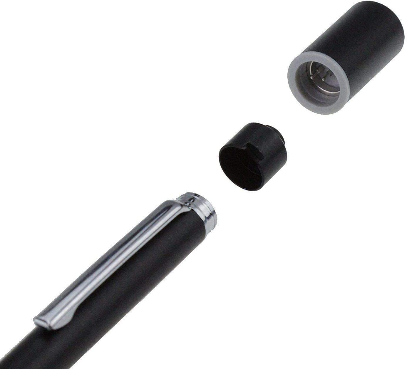 Navitech Midnight Black Rechargeable Fine Point Digital Stylus - Compatible with Padgene 10.1 Inch Google Android 10 Tablet