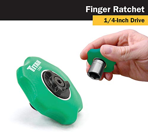 Titan 12090 1/4-Inch Drive 72-Tooth Finger Ratchet