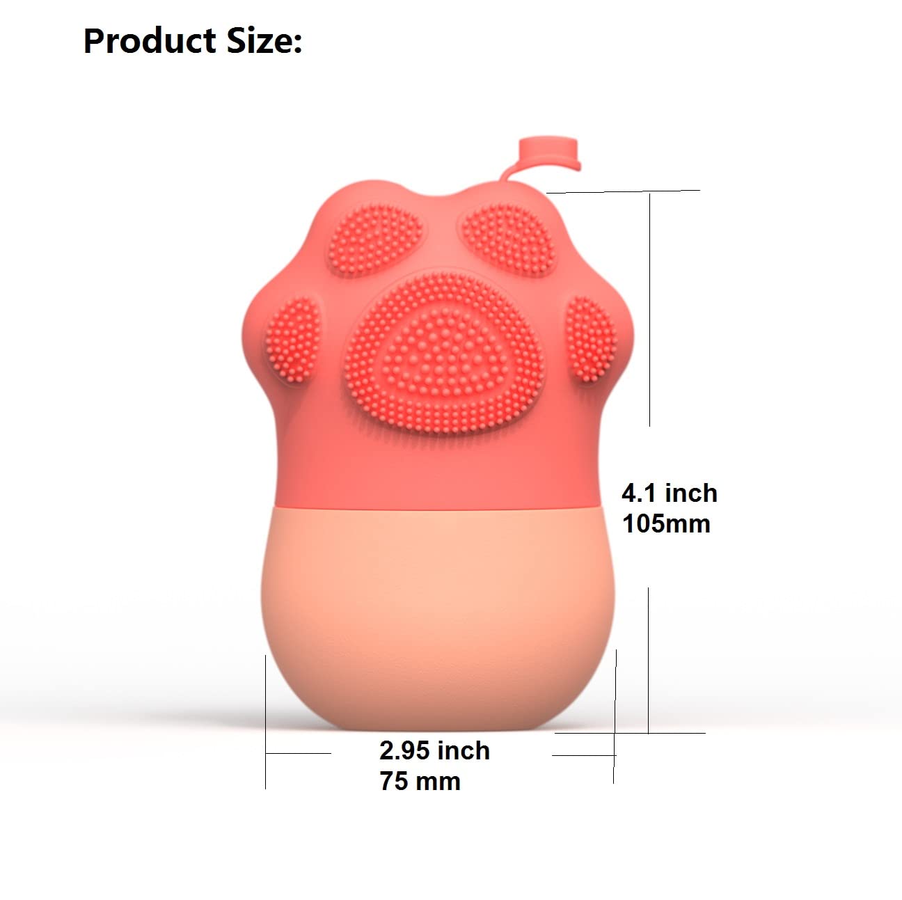 Silicone Ice Roller for Face With Face Cleaning Brush,Facial Ice Roller Skin Care Tool Face Massage Eye Puffiness Relief Beauty Gift for Women (Pink)