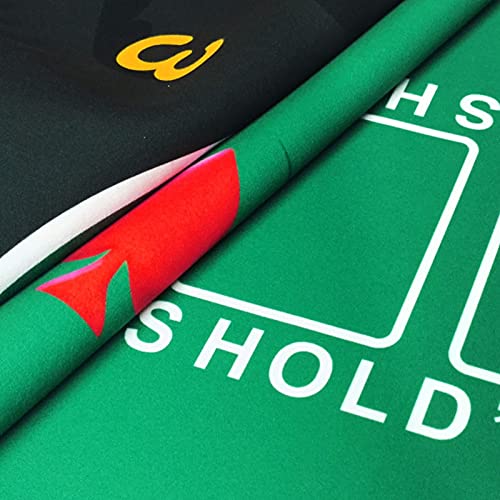 Poker tablecloth1.2M Deluxe Suede Rubber Pokers Tablecloth with Flower Pattern Casino Poker Set Board Game Mat Poker Accessory Poker Felt Table Cover