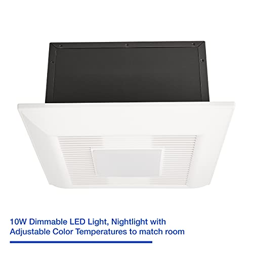 Panasonic FV-0511VFL1K WhisperFit DC Retrofit Ventilation Fan with Light, Dimmable and Adjustable Color Temperature Light, 50, 80 or 110 CFM
