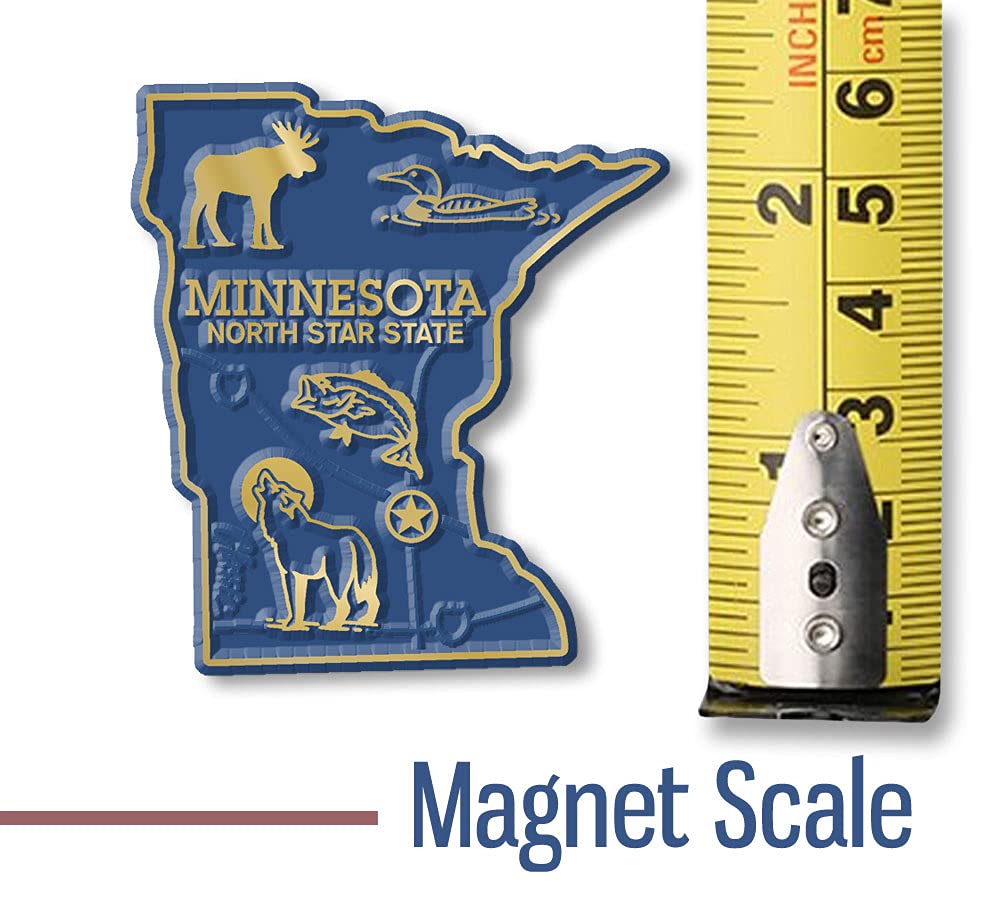Minnesota Small State Magnet by Classic Magnets, 2" x 2.2", Collectible Souvenirs Made in The USA