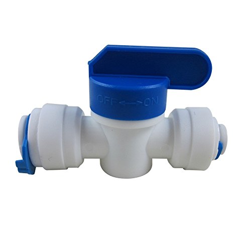 TmallTech 3/8"x1/4" Tube Ball Valve Quick Connect Shut Off for RO Water Reverse Osmosis