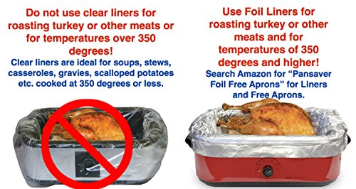 PanSaver Electric Roaster Liners. Fits 16, 18, 22 Quart Roasters 10 Pack of Liners(5 boxes of 2 bags each), Rectangular