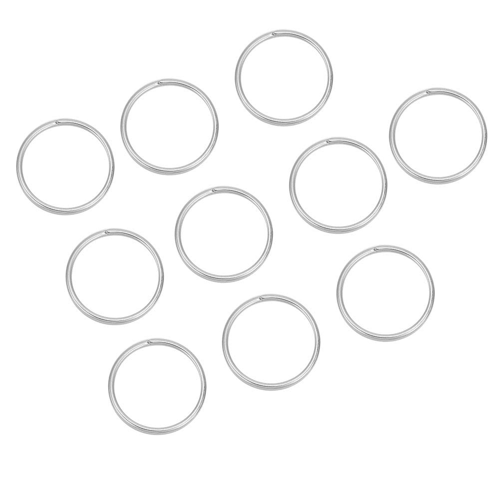 Key Chain Rings, Stainless Steel Small Key Rings, Portable 10Pcs Compact Size Outdoor Use Diving Use for Organizing Keys