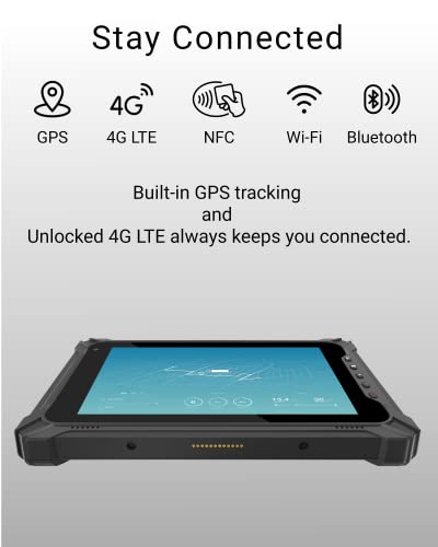 Minno Intrepid Rugged Windows Tablet with 2D Scanner (8 Inch)