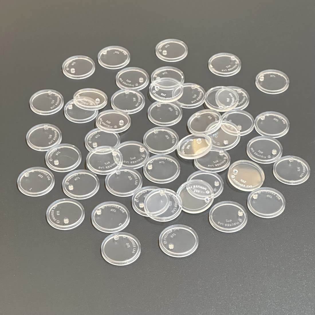 NC FIGURESLAB 60 Pieces 25mm wide Round Clear Action Figure Display Stands Fit for 3.75” Vintage Star Wars Movie Model Figures toy