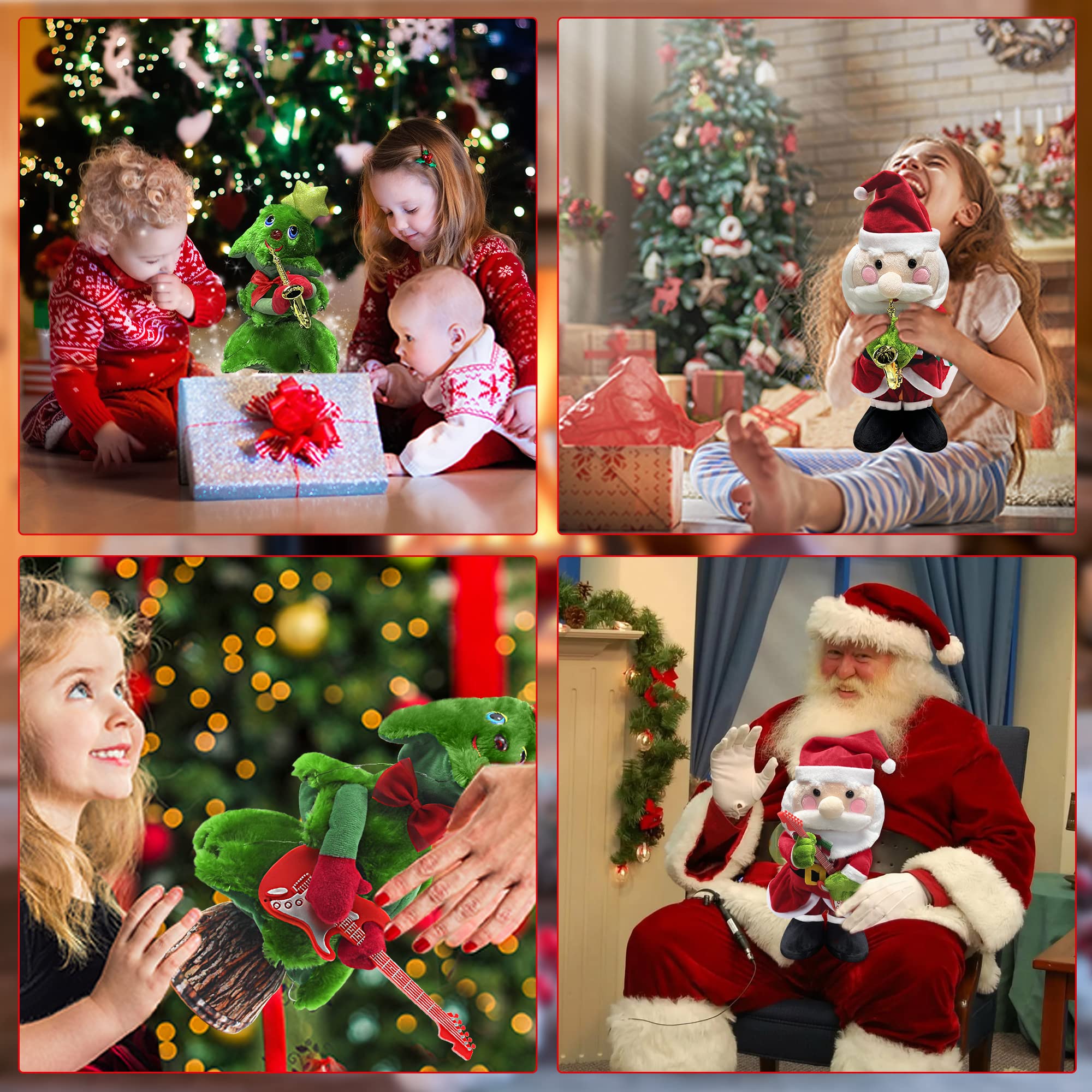 Singing Christmas Tree, Dancing Christmas Tree Play The Saxophone and Sing 8 Christmas Songs, Christmas Dancing Toy Gift for Kids & Decoration Parties