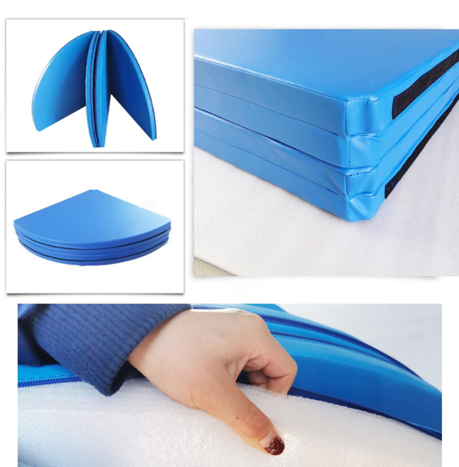 Pole Dance Mat,Foldable Pole Dancing Protect Mat Round Safety Mat,Yoga Beginner Dance Fitness Exercise Gymnastics Anti-Fall Anti-Skid Protective Mat 150*10cm Black