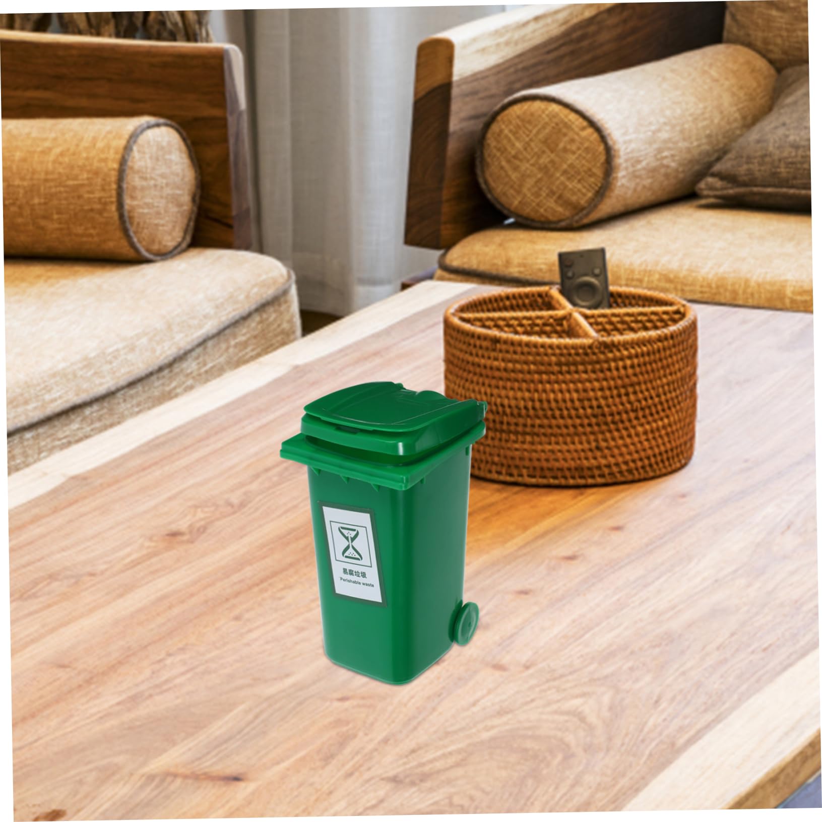 Unomor Garbage Can Desk Trash Can Mini Tiny Trash Can Trash Can for Home Kawaii Bedroom Decor Mini Desk Trash Can Desk Garbage Bucket Desktop Storage Can Mini Trash Can for Desk Waste Can