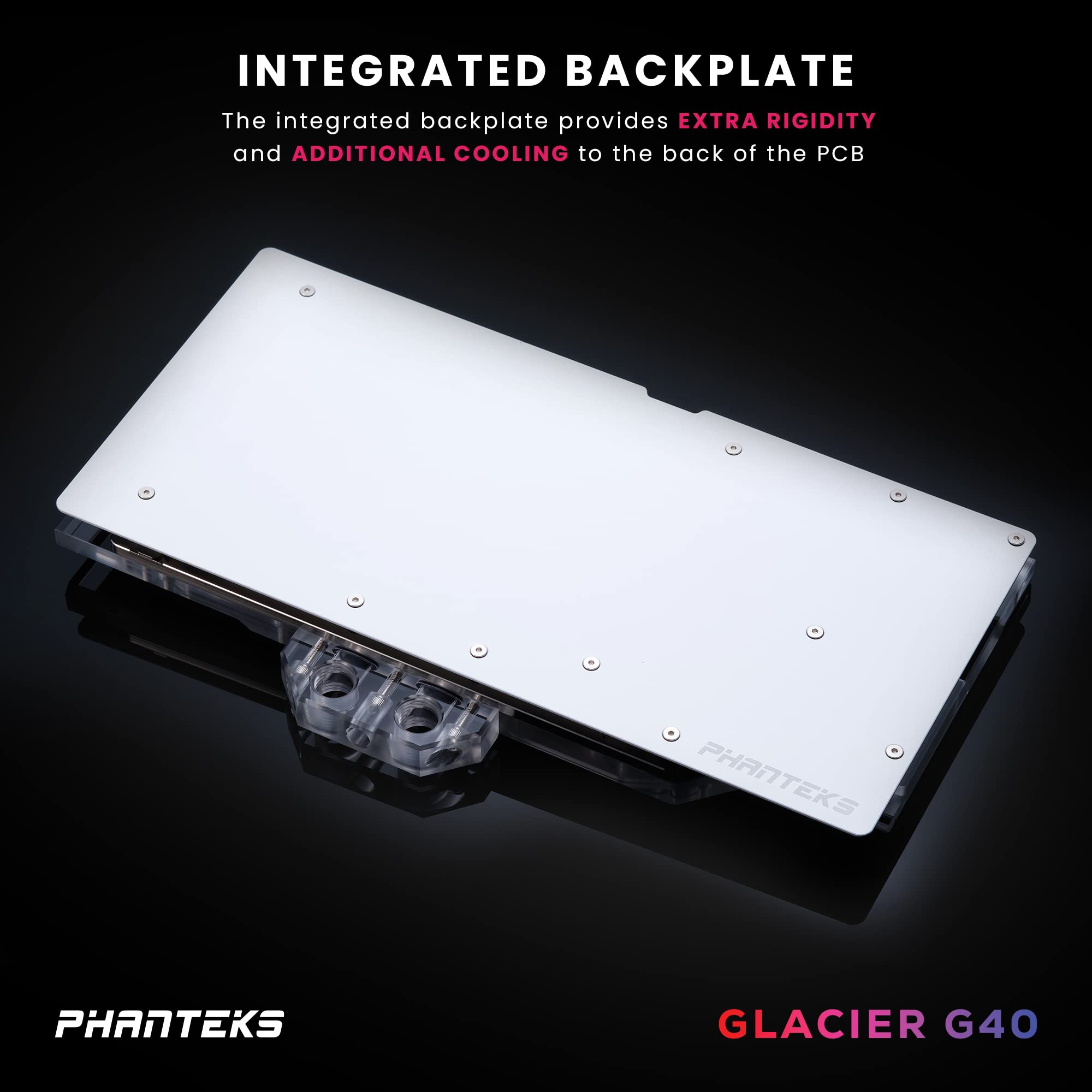 Phanteks (PH-GB4090MS_MW01_BP) Glacier G4090 MSI Water Block Bundle for MSI SUPRIM (X) / Gaming (X) Trio RTX 4090, Nickel-Plated Copper Block, Acrylic, Aluminum Cover Plate, Digital-RGB, White